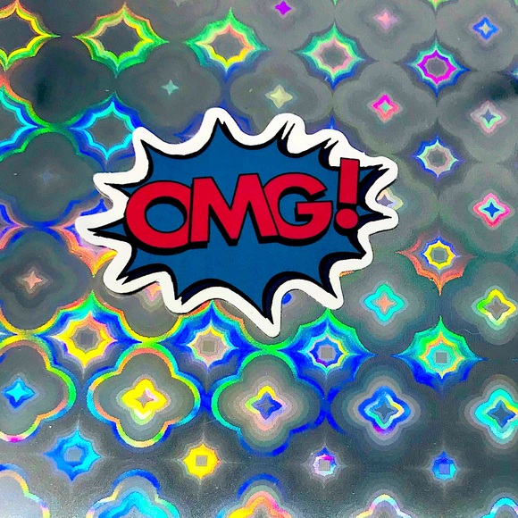 Wall Decor | Omg Action Bubble Comic Book Vibes Contrast Sticker | Poshmark